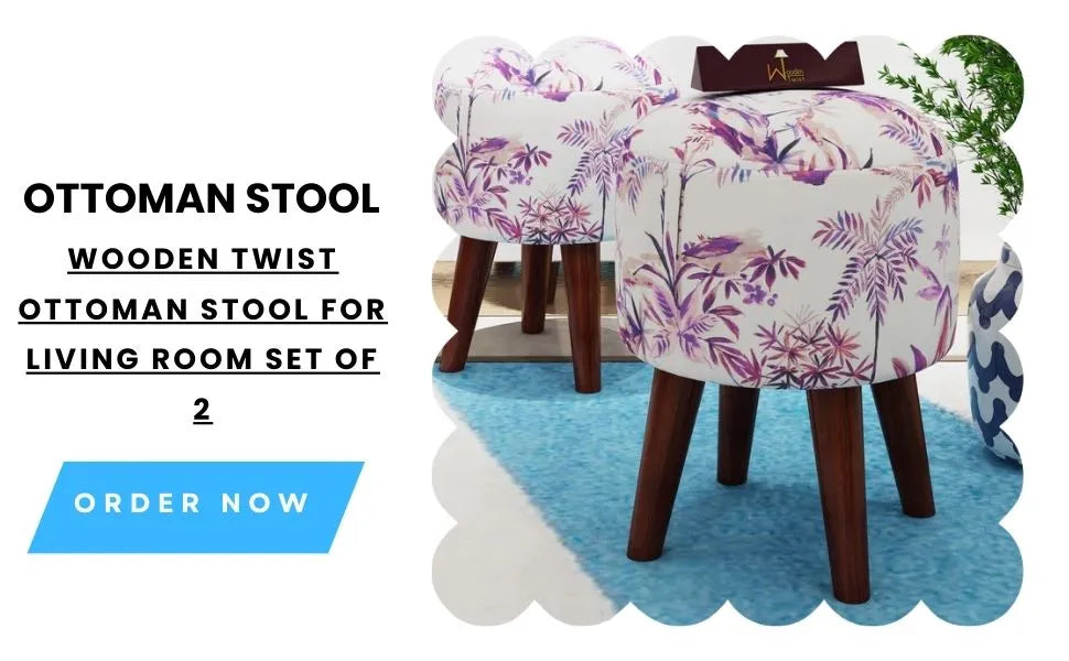 Enhance Your Living Space with Wooden Twist Ottoman Stools – Wooden ...
